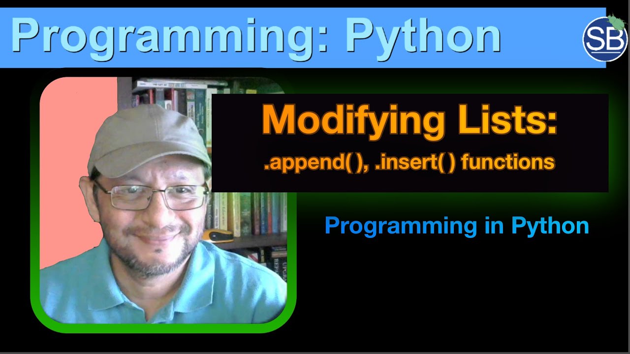 Learning Python - Modifying Lists with the .append, .insert, and .pop functions