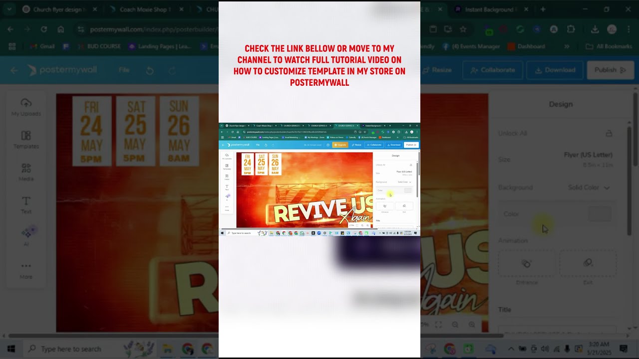 CHURCH FLYER DESIGN ON POSTERMYWALL || GRAPHIC DESIGN TUTORIALS ||  Top Designs Powered Coach Moxie
