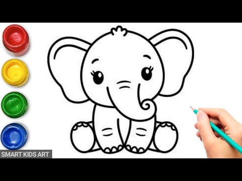 How To Draw Elephant | Elephant Drawing | Draw Smart