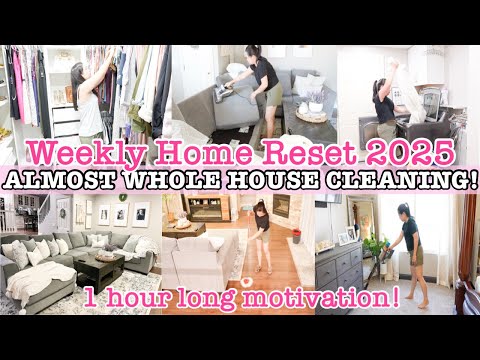 NEW ✨ WEEKLY RESET 2025! ALMOST WHOLE HOUSE CLEAN WITH ME | SELLE DESHIRO HOUSE CLEANING MOTIVATION