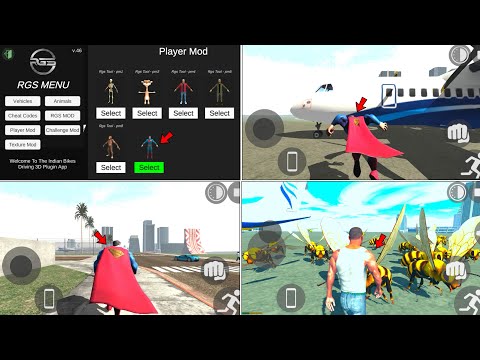 Super Man Cheat Code in Indian bike driving 3d || indian bike driving 3d new update🔥| bee cheat code