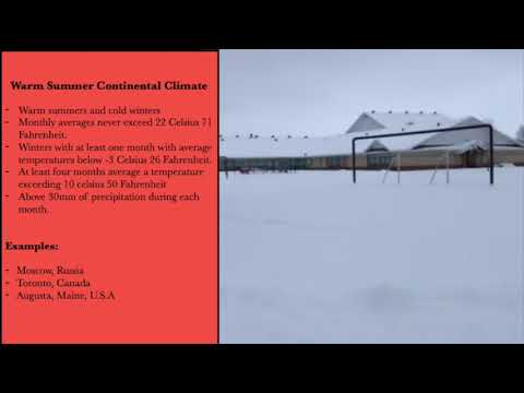 Humid Continental Climate (Warm) in Winter