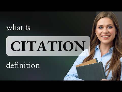 Citation — what is CITATION definition