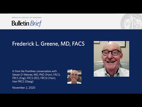Frederick Greene, MD, FACS, on the ACS Commission on Cancer