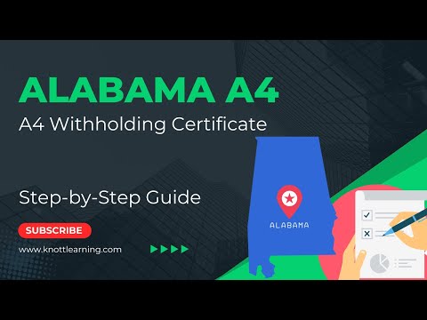 Alabama A4 Employee Withholding Certificate - How to Prepare for Single Filer