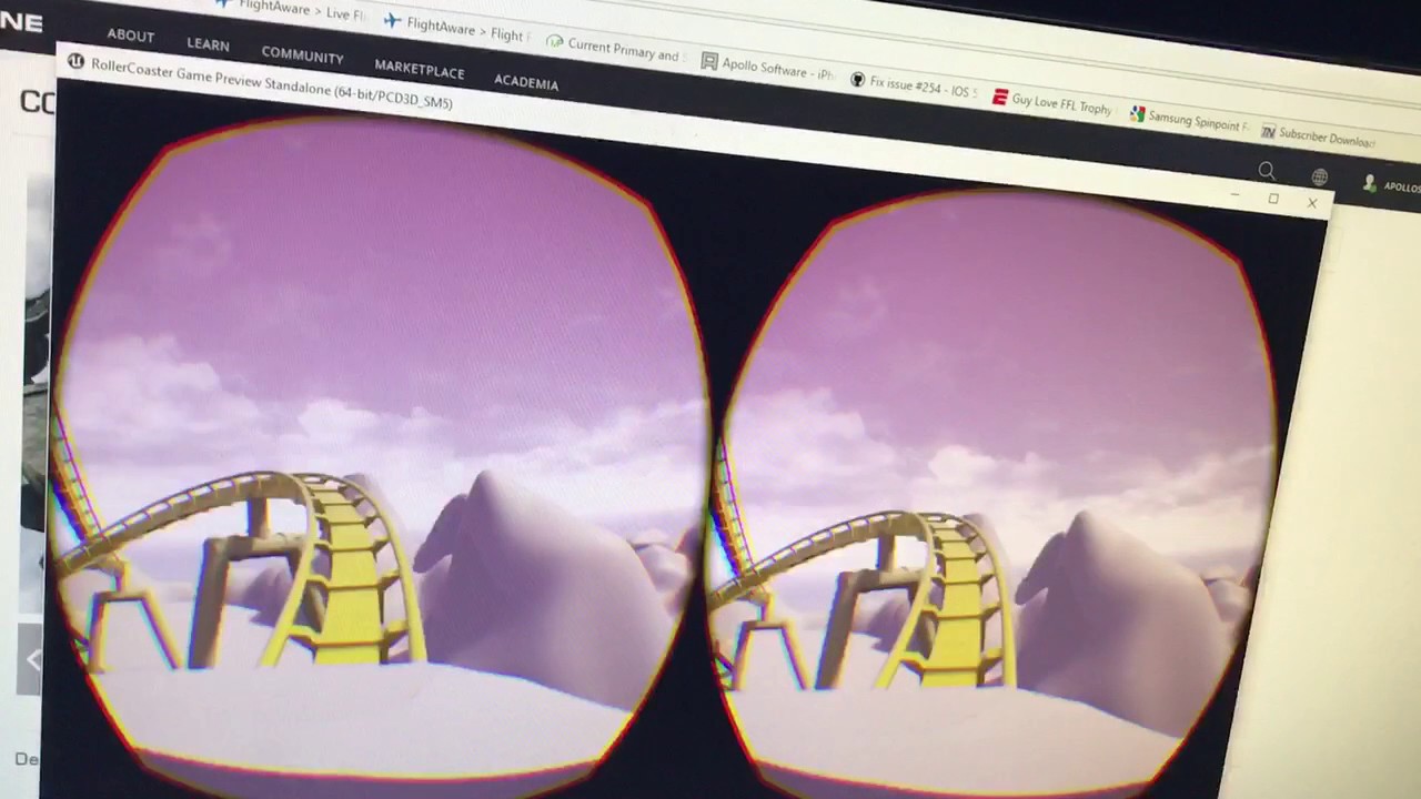 VR Experience in Unreal Engine 4 RollerCoaster