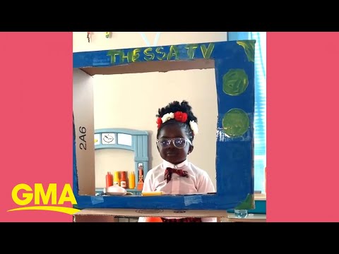 2-year-old girl is a news anchor in the making