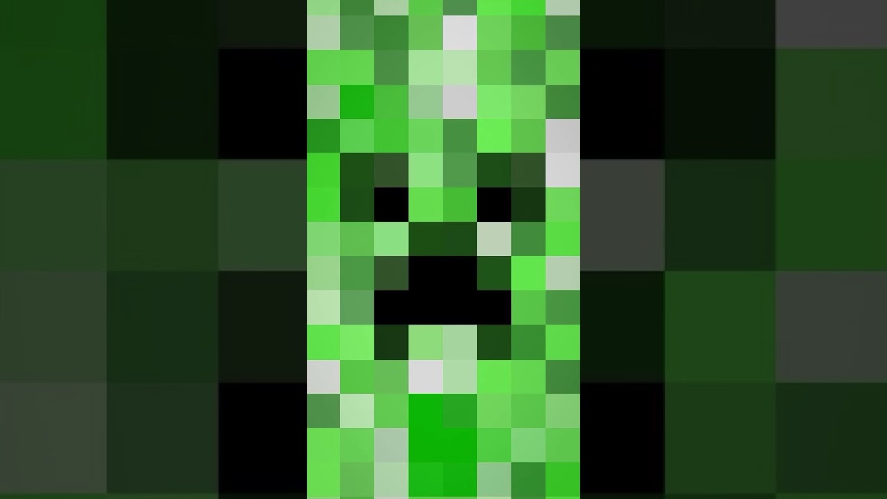 Perfect Green Wallpaper Minecraft Creeper On Screen Logo