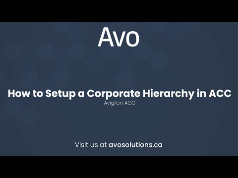 How to Setup a Corporate Hierarchy in ACC
