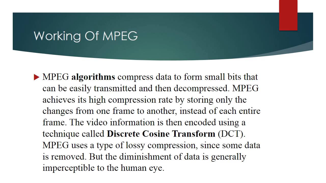 MPEG Compression Standards video