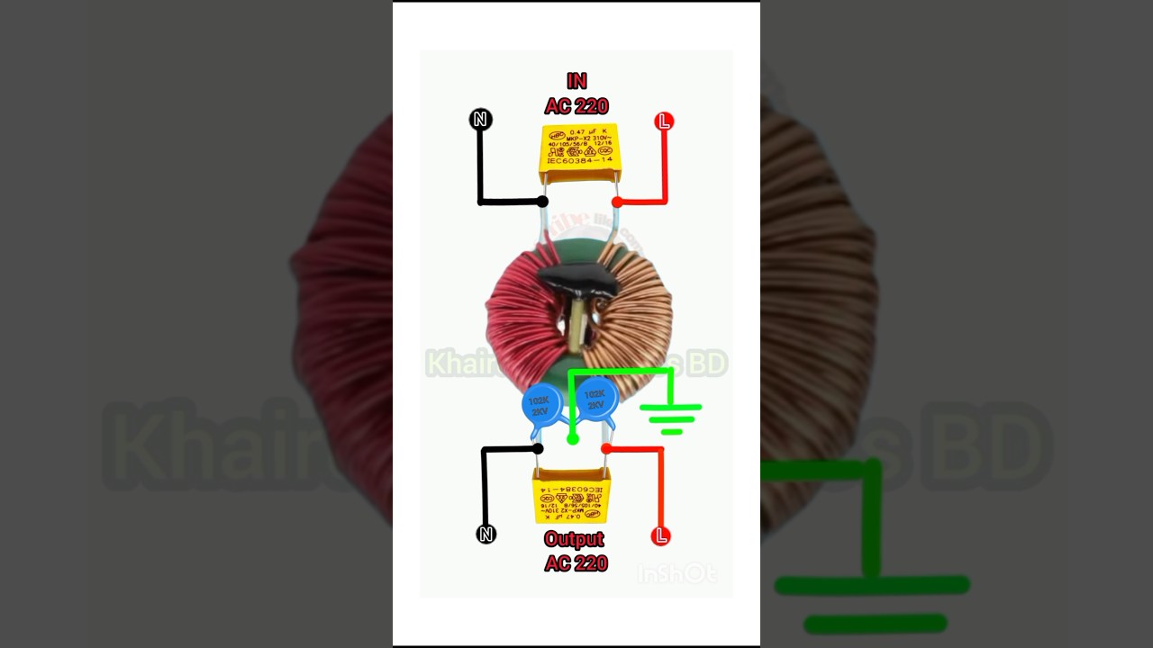 DIY EMI Filter Circuit#shorts #EMI #filter #circuit #khairunelectronicsbd