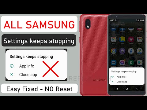SAMSUNG Settings keeps stopping app info close app | Samsung A01/M01 Core Settings keeps stopping