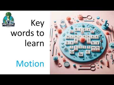 Motion key words definitions KS3