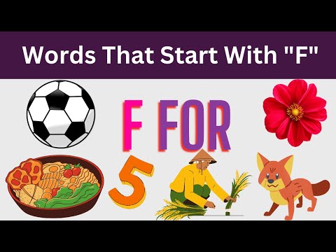 5 Words start with F | ABC Song |Learning English Alphabets