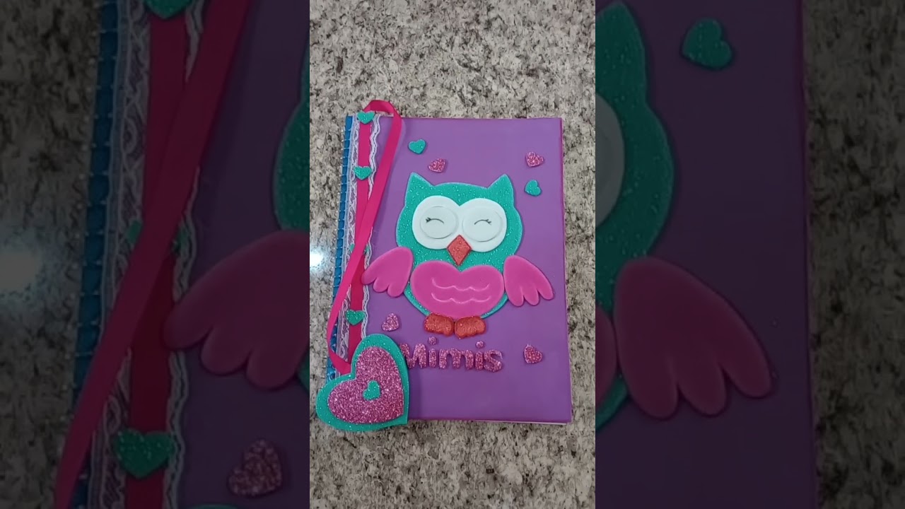 notebook decorated with Fomi #mimisideas #backtoschool