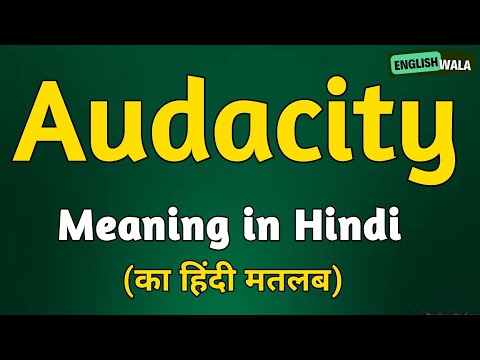 Audacity meaning in hindi | Audacity matlab kya hota hai | Audacity explained