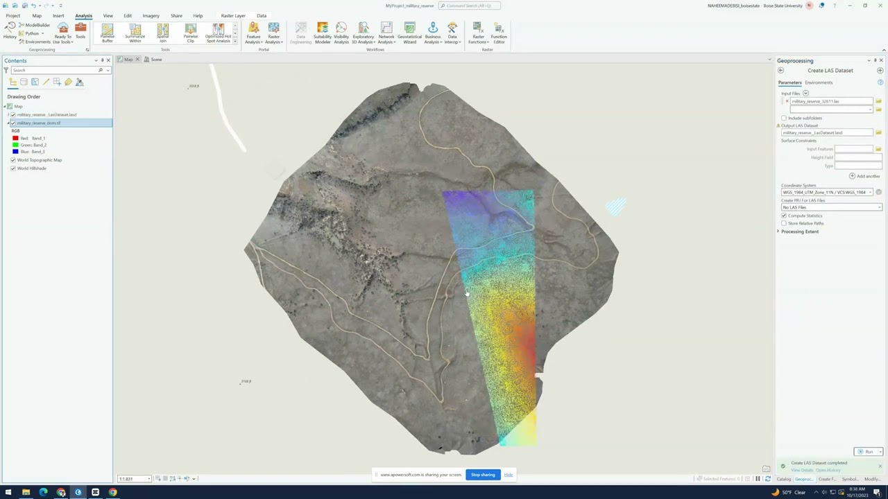 Visualization and Exploring Point Clouds in ArcGIS PRO.