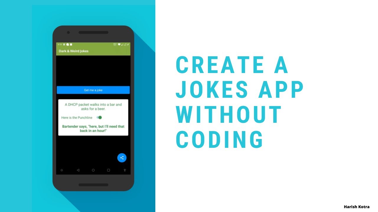 Create a Jokes App on Android without coding | No-Code Tutorial