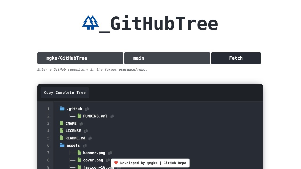 Introducing GitHubTree: Visualize GitHub Repository Folder Structures
