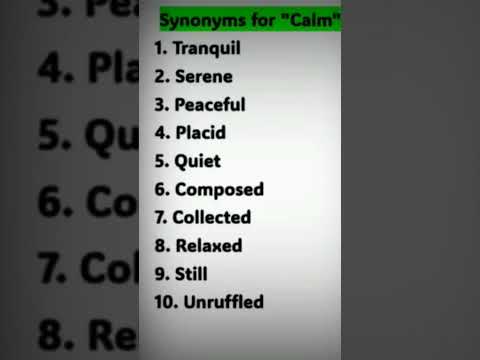 Synonyms for Calm #englishlanguagetest