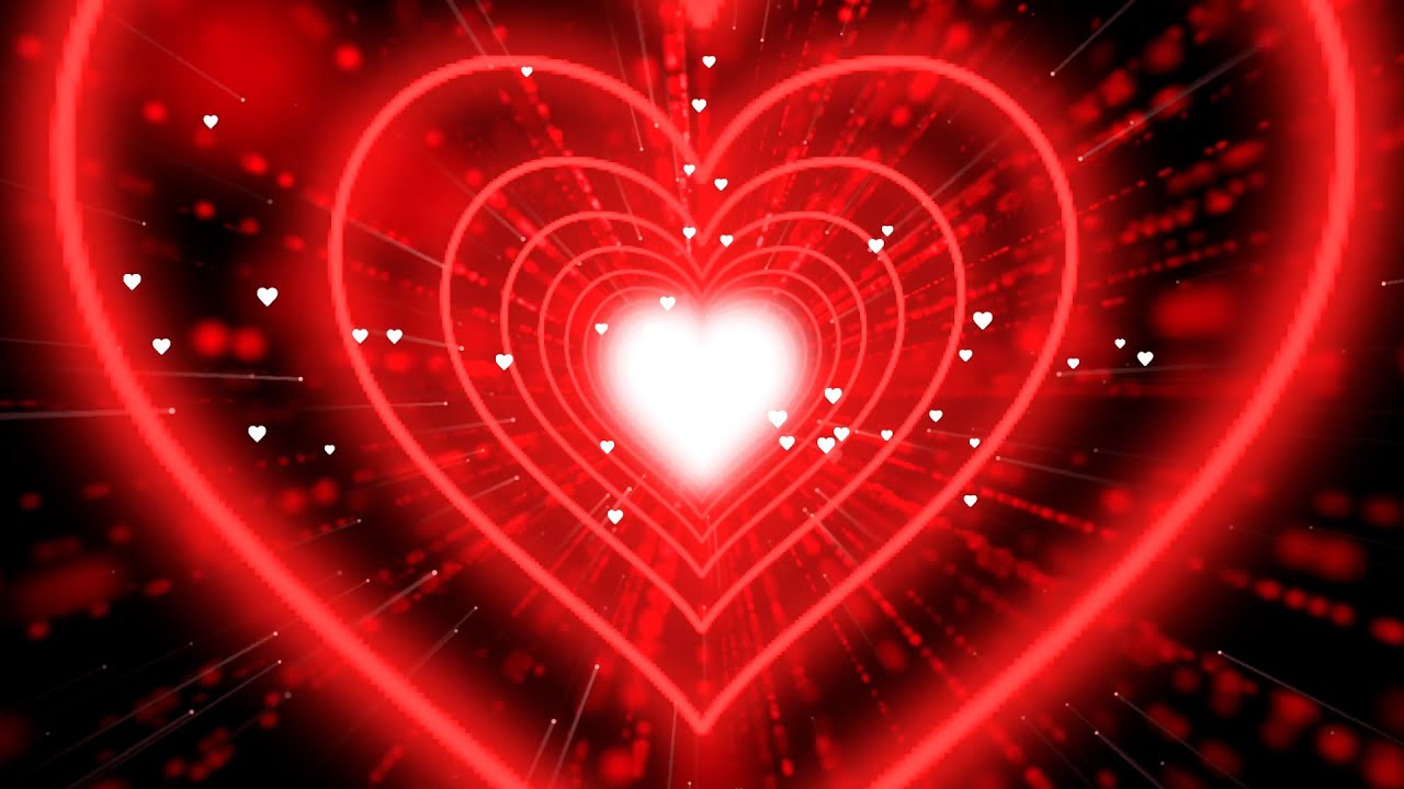 Love in Motion - Red Heart Background ❤️ Red Heart Tunnel Graphics Background