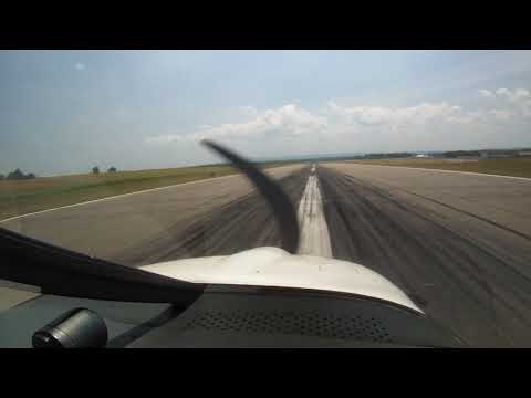 Landing at Schenectady County Airport KSCH