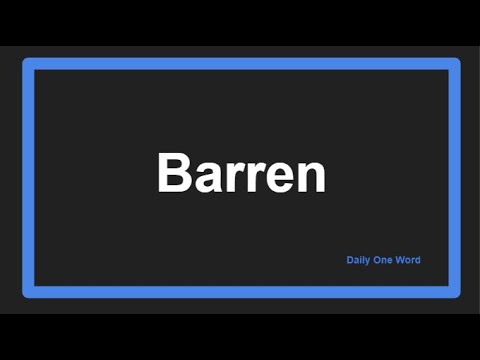 Meaning of Barren