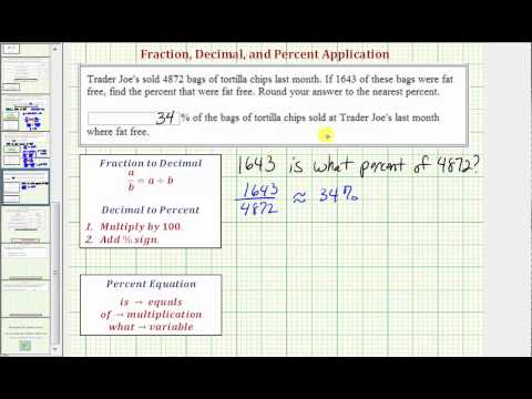 Ex: Percent Application - Find Percent Of a Number of Items (Equation and Proportion)