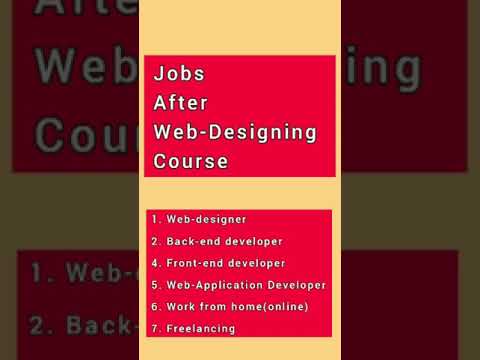 what are jobs opportunities after Web-Designing Course? #webdesigning #coursesafter12th