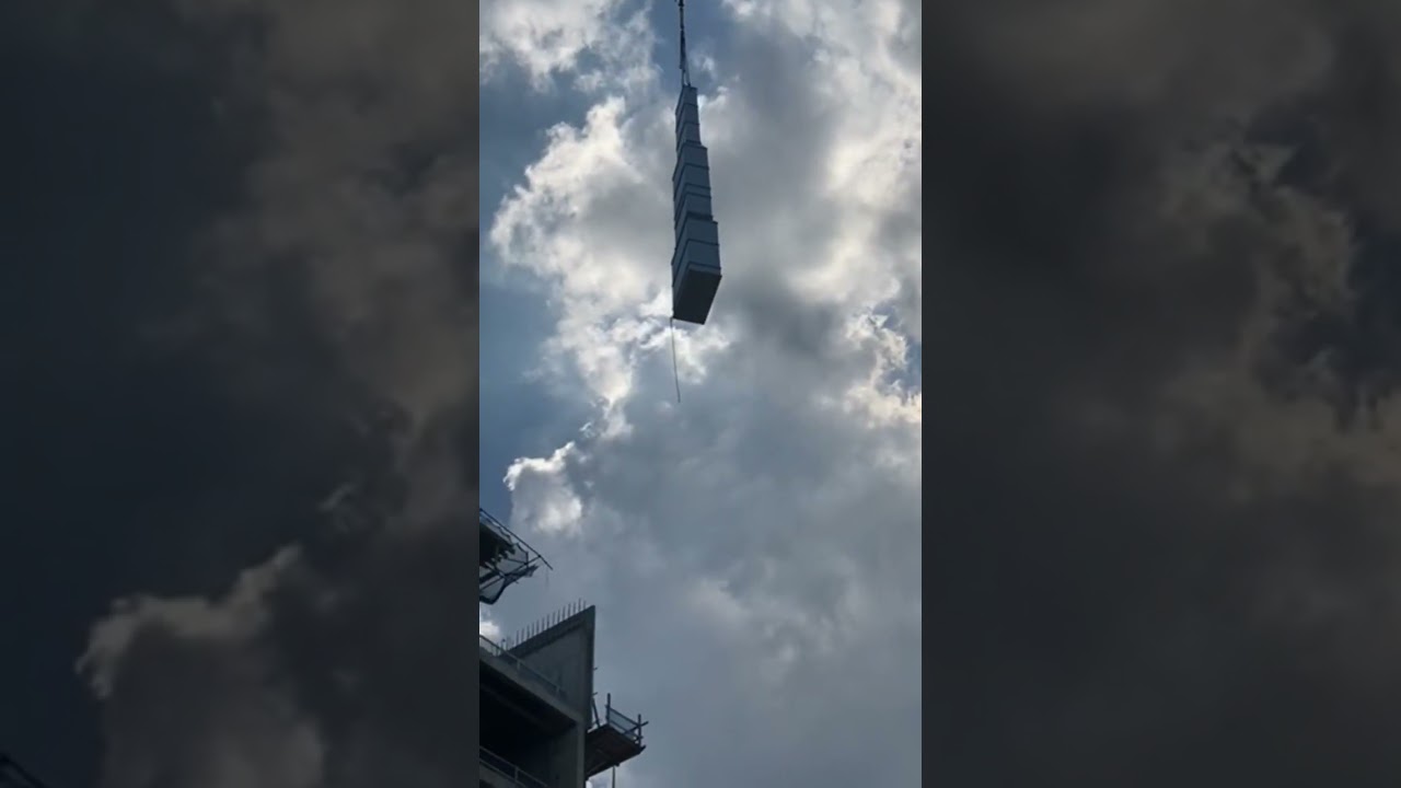 RF Knox Company in Atlanta lifting Vertical Duct Risers at Children’s Hospital job site