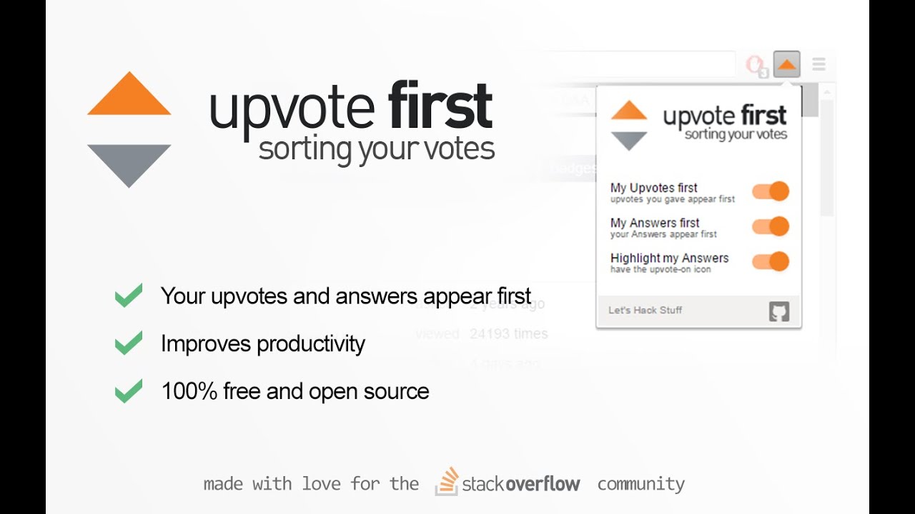 Chrome Extension - Upvote First for StackOverflow