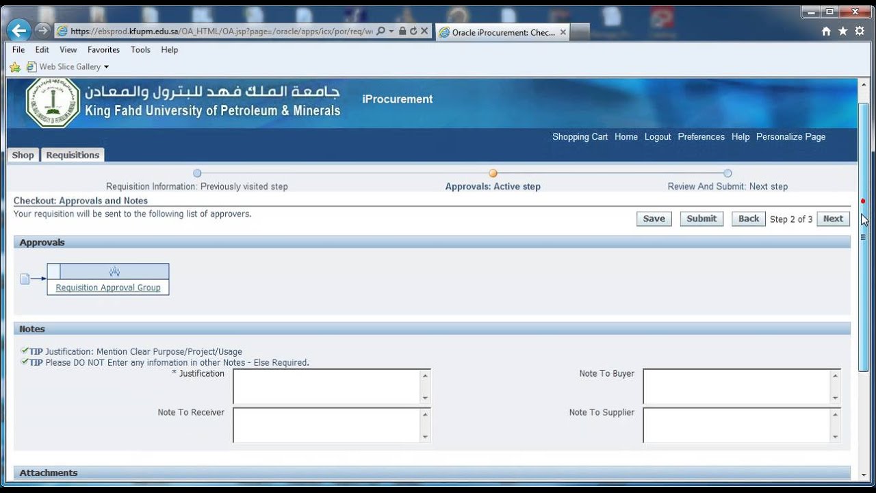 Create PR Using iProcurement