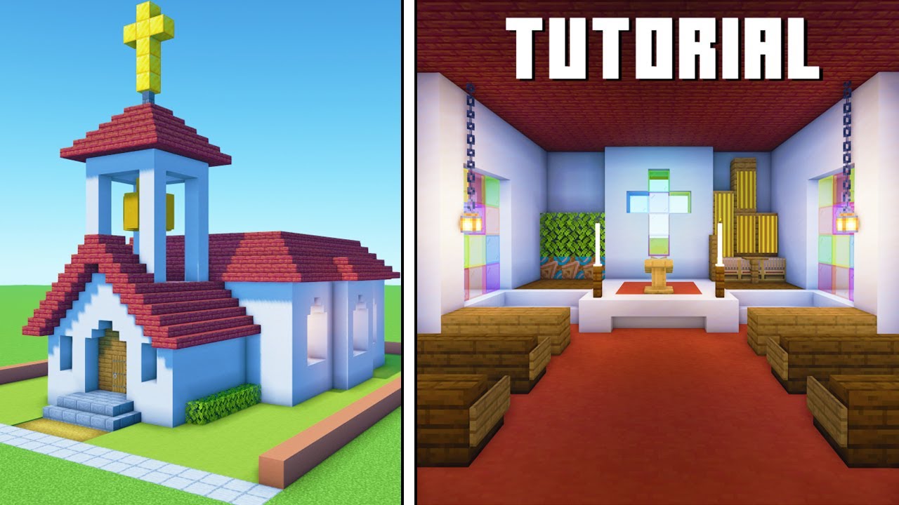 Minecraft Tutorial: How To Make A Church "2023 City Build Tutorial ...
