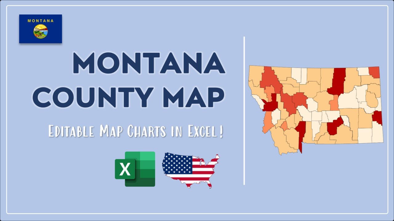Montana County Map in Excel - Counties List and Population Map