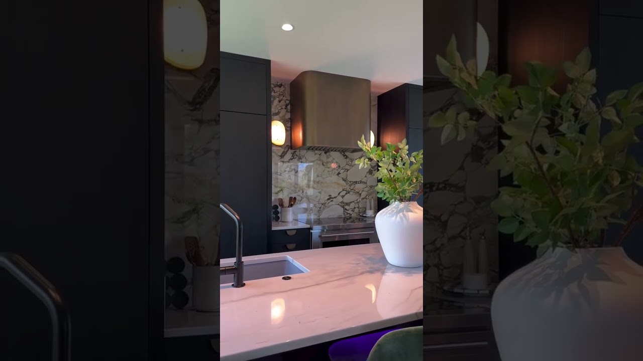 Dramatic Kitchen by Sustainable9, Range Hood by CopperSmith