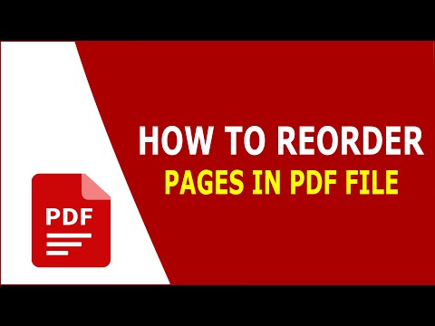 How to Rearrange Pages in PDF | How To Rearrange A PDF File | Reordering Pages in a PDF File