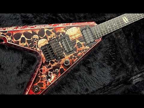 Dean USA Razorback V Custom Shop 2006 Skulls - Hand-Painted | Reverb