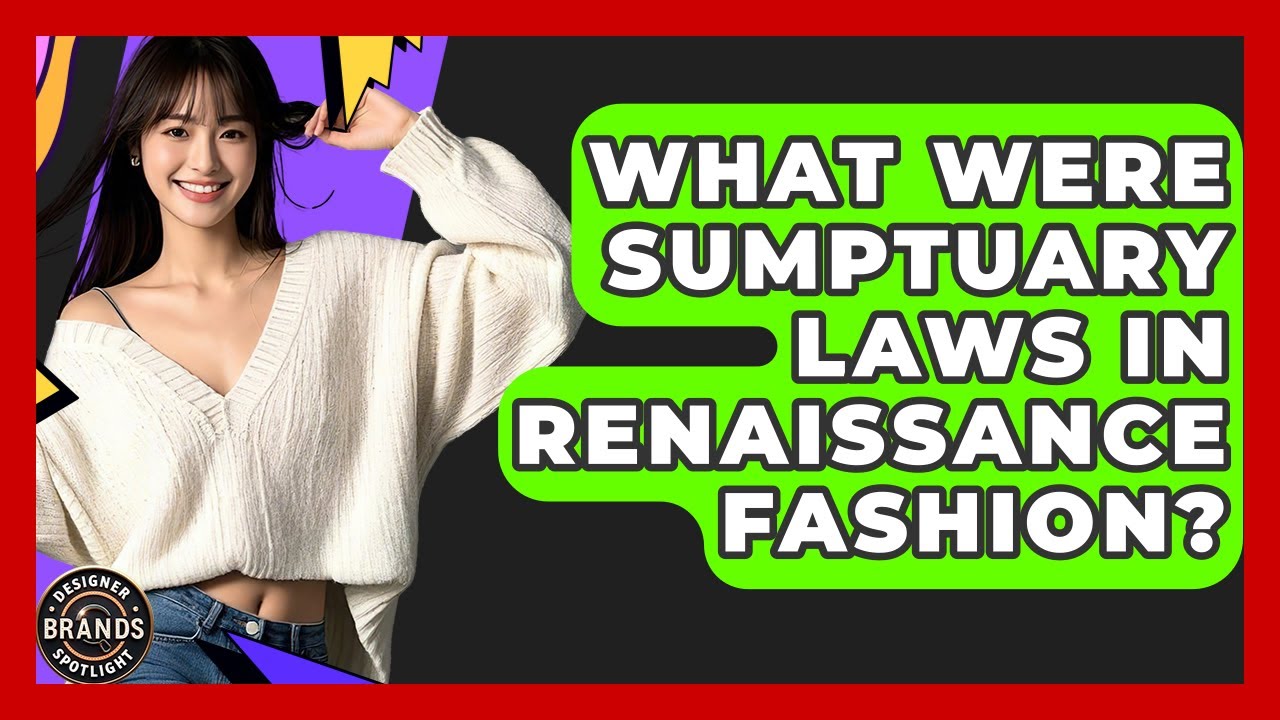 What Were Sumptuary Laws In Renaissance Fashion? - Designer Brands Spotlight