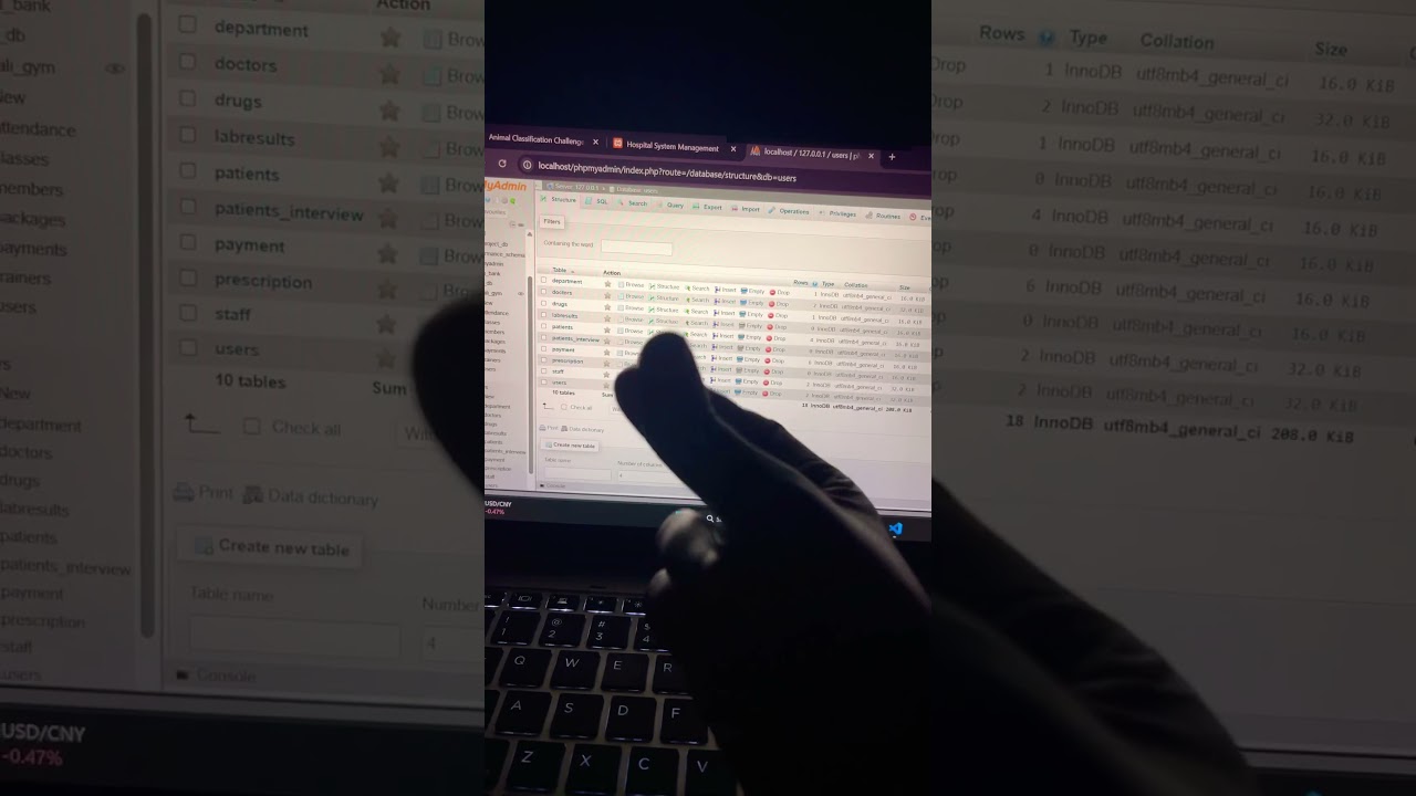 Hospital Management System using PHP & MySQL - Full Demo in 60 secs!💻 #mychannel  #php #mysql #code