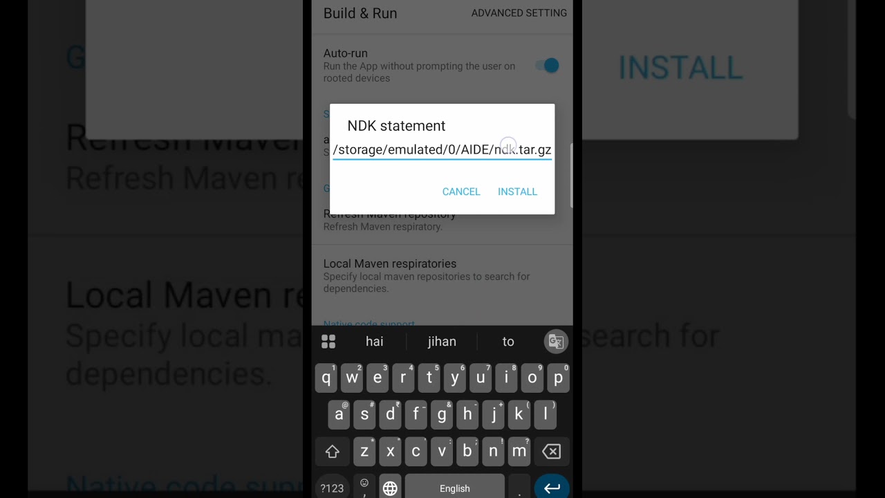 HOW TO SETUP AIDE + NDK