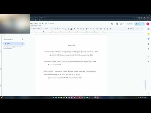 How to get rid of MLA Citation Indent! (GOOGLE Docs)