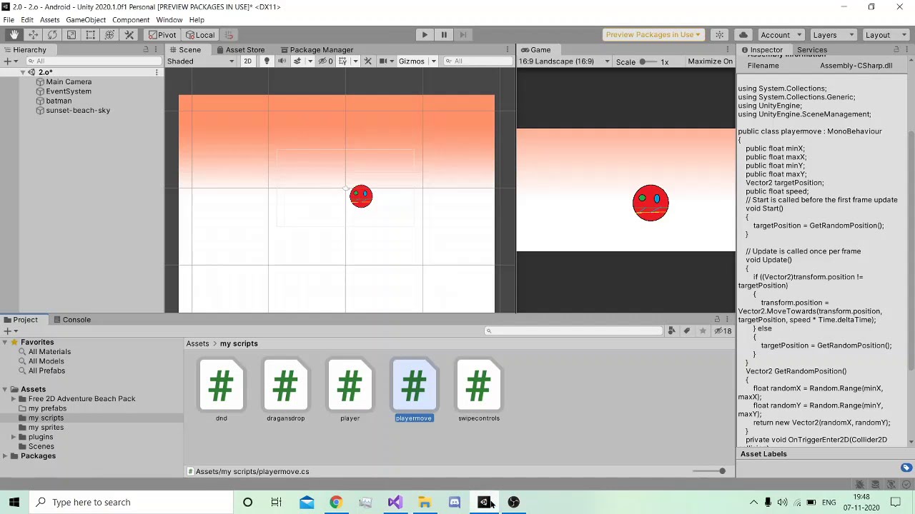 Random object movement unity (unity tutorials)