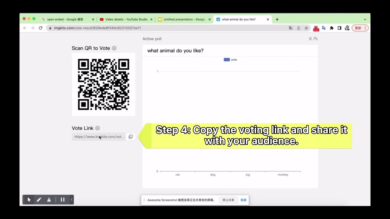 How to use poll maker to create live poll?