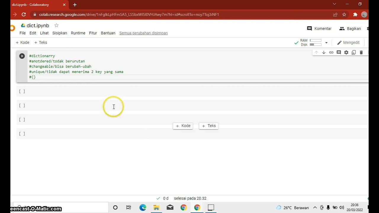 Belajar Python (Dasar)-Tipe Data Array (Set dan Dictionarry)