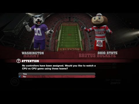 NCAA Football 10 Mascot Game Washington vs Ohio State