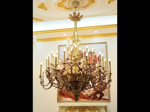 Full Brass Antique Chandelier