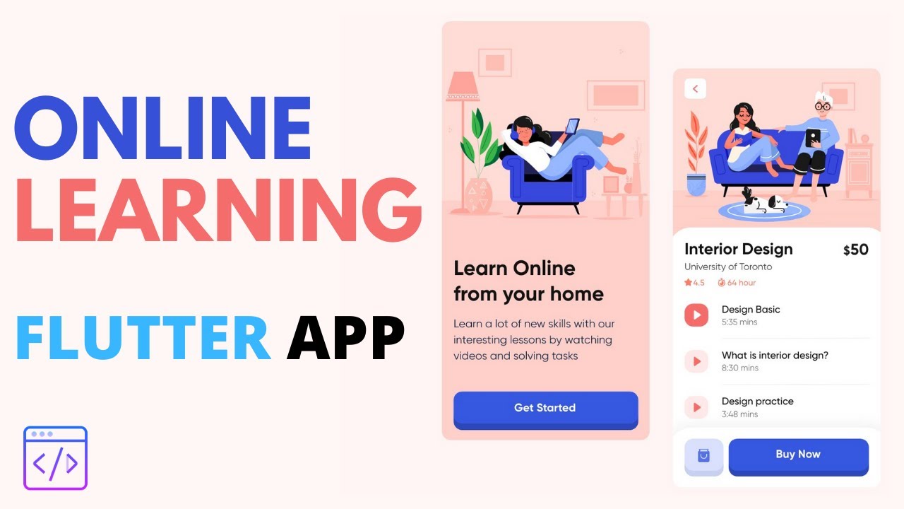 Flutter Online Learning App Concept | Speed Code | GitHub Link