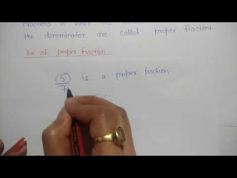 Definition of Proper fraction in Maths.