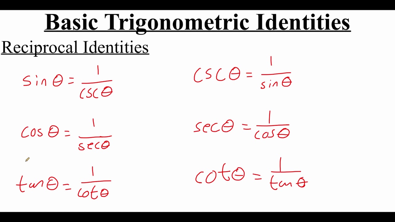 5.1.1 Basic Trigonometric Identities