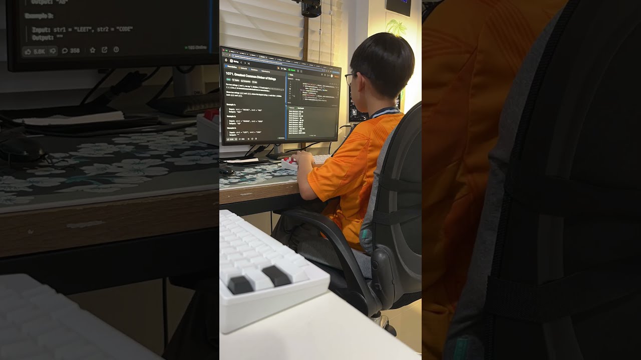 11-year-old solving problems on Leetcode, coding and having fun!